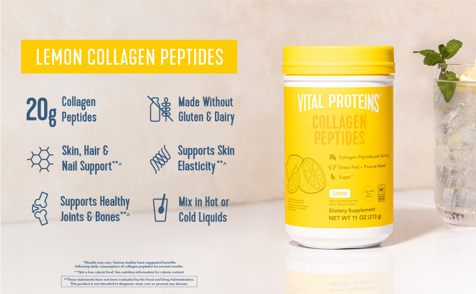 Collagen Peptides Dietary Supplements - Lemon – VAL COSMETICS