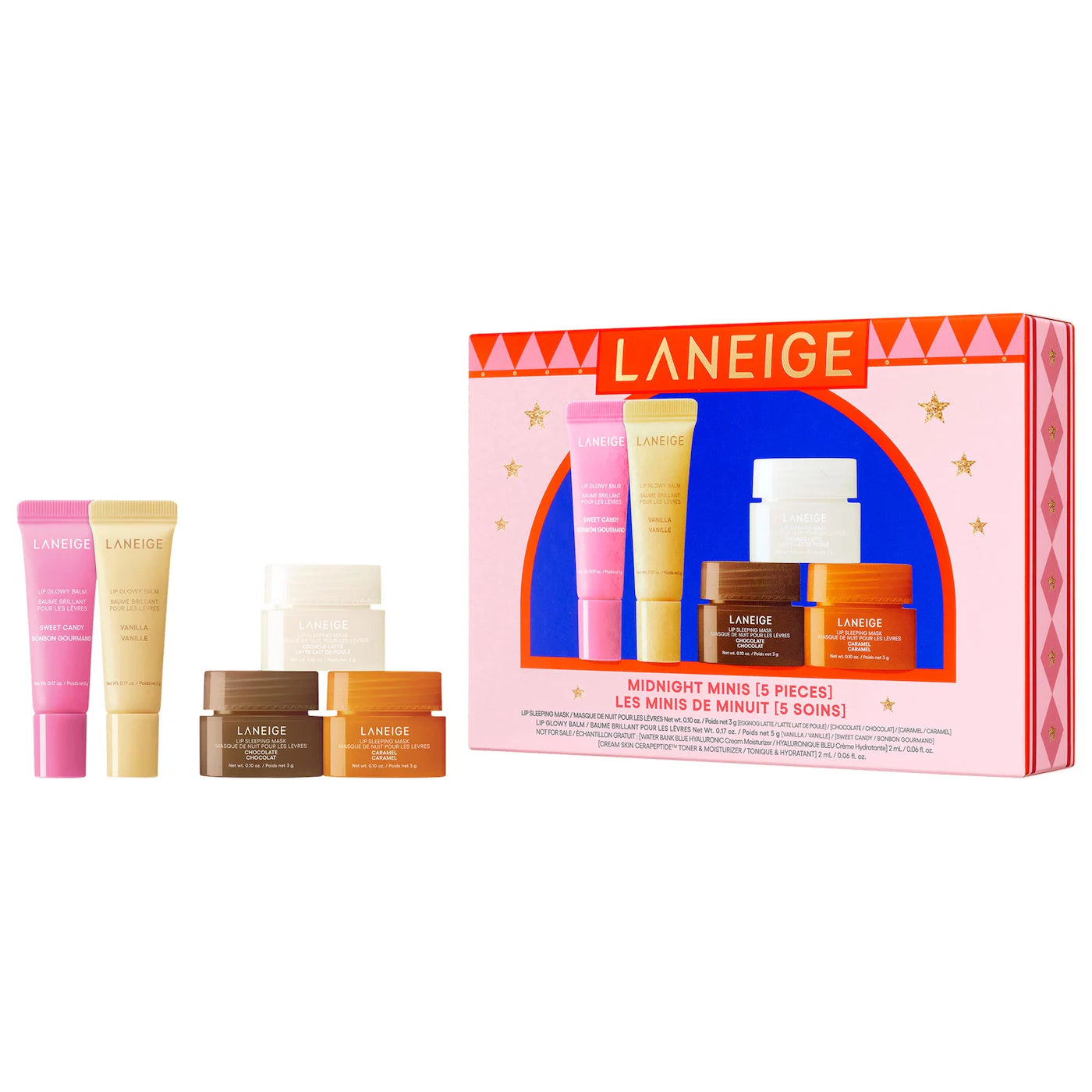 Midnight Minis Lip Glowy Balm and Lip Sleeping Mask Gift Set - LANEIGE ...